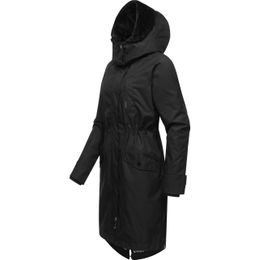 Ragwear Damen Kurzmantel "Nicco", schwarz, Gr. L, Obermaterial: 65% Polyester, 35% Baumwolle; Innenfutter: 100% Polyester; Wattierung: 100%