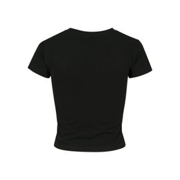 Urban Classics Damen T-Shirt "Urban Classics Damen Ladies Stretch Jersey Cropped Tee", schwarz, Gr. M, unifarben, 95% Baumwolle, 5% Elasthan, Shirts