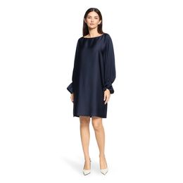 Midikleid Betty Barclay "Damen langarm", Damen, Gr. 40, Normalgr&ouml;&szlig;en, night sky, Satin, Obermaterial: 100% Polyester, figurumspielend kurz, Rundhals, Kleider Midikleid