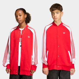 M&auml;dchen Trainingsjacke "SST LOOSE"better scarlet, wei&szlig;, Gr. 152, adidas originals, Obermaterial: 70% Baumwolle, 30% Polyester, Jacken