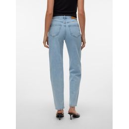 V&eacute;ro Moda VERO MODA Damen High-waist-Jeans "VMTESSA HR MOM JEANS RA389 GA NOOS", blau, Gr. 32, unifarben, Denim/Jeans, Obermaterial: 99% Baumwolle, 1%