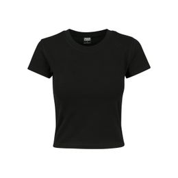 Urban Classics Damen T-Shirt "Urban Classics Damen Ladies Stretch Jersey Cropped Tee", schwarz, Gr. XL, unifarben, 95% Baumwolle, 5% Elasthan, Shirts