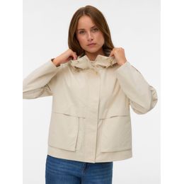 V&eacute;ro Moda VERO MODA Damen Parka "VMMICHELA SHORT PARKA"oatmeal, Gr. M, unifarben, Web, Obermaterial: 100% Polyester, Jacken, Polyester