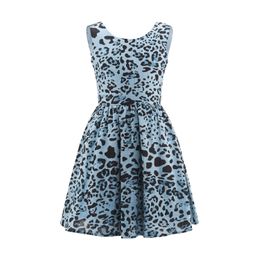 Sommerkleid happy girls, M&auml;dchen, Gr. 122, N-Gr, light blau, Web, Obermaterial: 100% Baumwolle. Futter: 100% Baumwolle, bedruckt, Basic kniebedeckend, Rundhals, Kleider Sommerkleid, mit modischem Cut-Out im R&uuml;cken