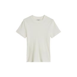 Marc O'Polo Damen T-Shirt "aus elastischem Bio-Baumwolle-Mix", wei&szlig;, Basic, Gr. XL, MARC O'POLO DENIM, unifarben, Obermaterial: 96% Baumwolle, 4% Elasthan, Shirts