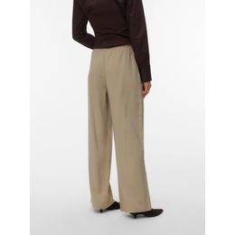 V&eacute;ro Moda VERO MODA Damen Schlupfhose "VMKATIE LOOSE PANT WVN NOOS", beige, Gr. S, unifarben, Web, Obermaterial: 90% Viskose, 10% Polyester, Hosen, Materialmix