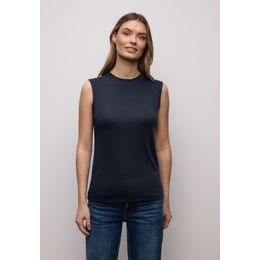 Street One Damen Tanktopshadowed navy, Basic, Gr. 42, unifarben, Web, 50% Baumwolle, 50% Modal, Tops, Jersey