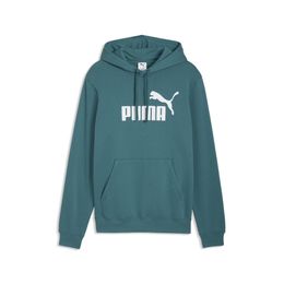 Puma Herren Kapuzensweatshirt "ESS NO. 1 LOGO HOODIE FL (S)"emerald ice, Gr. M, bedruckt, Fleece, Obermaterial: 66% Baumwolle, 34% Polyester,