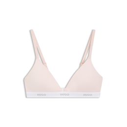 HUGO UNDERWEAR Damen Triangel-BH "aus Stretch-Baumwolle mit Logo-Unterbrustband", Gr. L, rosa, Obermaterial: 93% Baumwolle, 7% Elasthan, BHs, mit