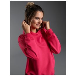 TRIGEMA Damen Sweatshirt "TRIGEMA D&uuml;nner Oversize-Hoodie", pink, Basic, Gr. XXL, Sweatware, 50% Baumwolle, 50% Polyester, Sweatshirts
