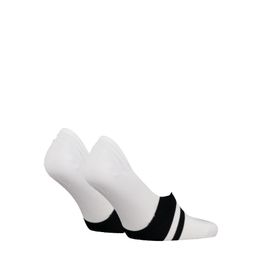 Puma Herren F&uuml;&szlig;linge "Puma UNISEX HERITAGE MID CUT FOOTIE", Gr. 39, schwarz-wei&szlig;, Baumwollmischung, Socken, No-Show-Socks, Silikon in der Ferse f&uuml;r