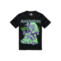 Brandit Herren T-Shirt "Brandit Herren Iron Maiden NOTB ( glow in the dark pigment)"schwarz, Gr. L, bedruckt, 100% Baumwolle, Shirts