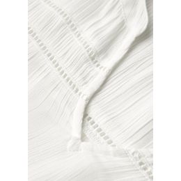 Street One Damen Blusentop, wei&szlig;, Gr. 44, unifarben, Stoff, 100% Viskose, Blusen, aus softer Viskose