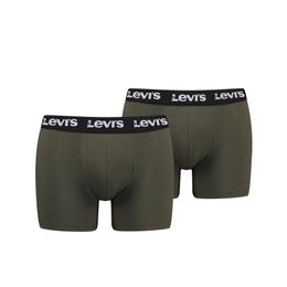 Levi's LEVI'S Herren Boxershorts "LEVIS MEN REPEAT LOGO BOXER BRIEF 2P", Gr. Mkhaki, Obermaterial: 95% Baumwolle, 5% Elasthan, Unterhosen, ohne Eingriff,
