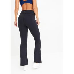 bonprix Damen Funktionsleggings, schwarz, Gr. 56, Jersey, Obermaterial: 77% Polyamid, 23% Elasthan, Hosen, aus weichem Material, mit doppeltem