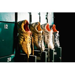 Geox Herren Sneaker "U SNAKE ORIGINAL", Gr. 40ocker, Lederimitat, Textil, Veloursleder, Schuhe, Halbschuh, Freizeitschuh, Schn&uuml;rer im Retro-Look