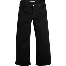 LEVI'S&reg; PLUS LEVI'S PLUS Damen Weite Jeans "PL 318 SHAPING WIDE LEG", schwarz, Gr. 22, Denim/Jeans, Obermaterial: 78% Baumwolle, 21% Polyester, 1% Elasthan,
