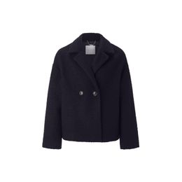 RICHROYAL Damen Kurzjackemidnight blau, Gr. 42, Web, Obermaterial: 100% Polyester, Jacken, mit dezenter Teddy-Oberfl&auml;che