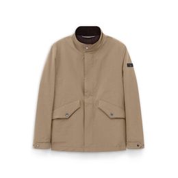 Bugatti Herren Kurzjacke "Natural Oxford", beige, Gr. 54, unifarben, 100% Polyester, Jacken, wasserabweisend mit Cord-Details