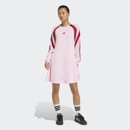 Damen Shirtkleid "HOUSE OF TIRO"clear pink, active maroon, Gr. L, adidas Sportswear, Obermaterial: 100% Polyester, Kleider