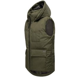 Navahoo Damen Steppweste "Zimth&auml;schen XIV", gr&uuml;n, Gr. L, Obermaterial: 100% Polyester. Futter: 100% Polyester. Wattierung: 100% Polyester. Kunstpelz: