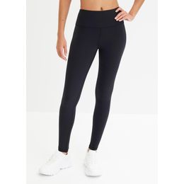 bonprix Damen Funktionsleggings, schwarz, Gr. 40, Jersey, Obermaterial: 75% Polyamid, 25% Elasthan, Hosen, aus elastischem und ultraleichtem