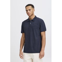 Poloshirt Blend "BHEfran", Damen, Gr. L, blau (marineblaus), Web, 100% Baumwolle, unifarben, Basic, normal normal, ohne Ausschnitt, abgesteppt, Shirts, Klassisches Poloshirt mit Stickerei