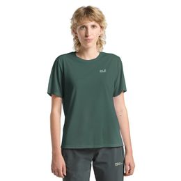 Jack Wolfskin Damen Funktionsshirt "VONNAN S/S T W"sago palm, Gr. L, Obermaterial: 100% Polyester, Shirts