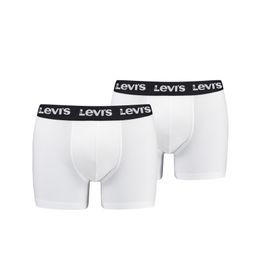 Levi's LEVI'S Herren Boxershorts "LEVIS MEN REPEAT LOGO BOXER BRIEF 2P", Gr. XLwei&szlig;, schwarz, Obermaterial: 95% Baumwolle, 5% Elasthan, Unterhosen, ohne
