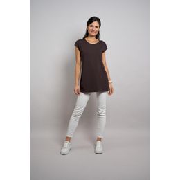 Seidel Moden Damen Longshirt, braun, Gr. 56, Jersey, Obermaterial: 94% Viskose, 6% Elasthan, Shirts, MADE IN GERMANY