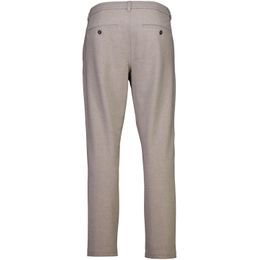 LINDBERGH Herren Chinohose, beige, Gr. M, meliert, Web, Obermaterial: 67% Polyester, 30% Viskose, 3% Elasthan, Hosen, mit Taschen