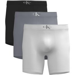 Herren Boxershorts "Boxer Brief 3PK", Calvin Klein Underwear, Gr. Sschwarz, misty grau, wei&szlig;, Jersey, Obermaterial: 95% Baumwolle, 5% Elasthan,