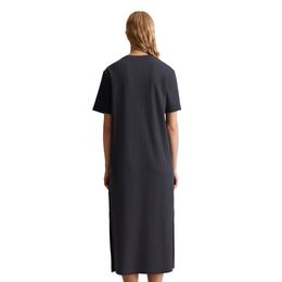 Marc O'Polo Damen Jerseykleid, blau, Gr. XS, MARC O'POLO DENIM, Jersey, Obermaterial: 100% Baumwolle, Kleider, mit Seitenschlitzen, locker geschnitten