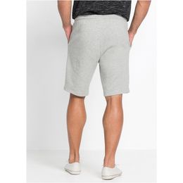 bonprix Herren Sweatbermudashellgrau meliert, Gr. 52, meliert, unifarben, angeraute Sweatware, Obermaterial: 95% Baumwolle, 5% Viskose, Hosen,