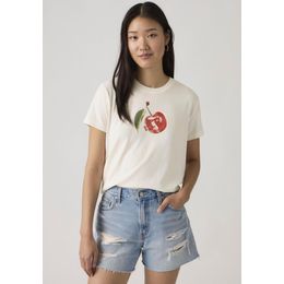 Levi's T-Shirt LEVI'S "GR FAVORITE TEE", Damen, Gr. S (36), disco cherry egret, Single Jersey, Obermaterial: 100% Baumwolle, bedruckt, regular fit normal, Rundhals, Shirts T-Shirt, mit Print