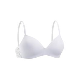 Lascana Damen Bralette-BH, Gr. 80, wei&szlig;, Microtouch, Obermaterial: 85% Polyamid, 15% Elasthan, Basic, BHs, ohne B&uuml;gel, mit nahtlos vorgeformten Cups