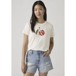 Levi's T-Shirt LEVI'S "GR FAVORITE TEE", Damen, Gr. S (36), disco cherry egret, Single Jersey, Obermaterial: 100% Baumwolle, bedruckt, regular fit normal, Rundhals, Shirts T-Shirt, mit Print