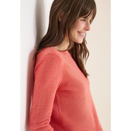 Cecil Damen Strickpullover, rosa, Gr. XXL, unifarben, Strick, Obermaterial: 60% Baumwolle, 40% Viskose, Pullover, mit U-Boot-Ausschnitt