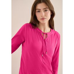 Cecil Damen 3/4-Arm-Shirtbeetroot pink, Gr. XL, unifarben, Jersey, Obermaterial: 48% Baumwolle, 48% Modal, 4% Elasthan, Shirts, Sommershirt im