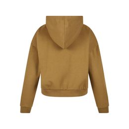 Urban Classics Damen Sweatjacke "Urban Classics Damen Ladies Boxy Zip Hoody", braun, Gr. 4XL, unifarben, 65% Baumwolle, 35% Elasthan, Sweatjacken