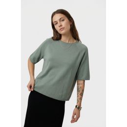 Only CARMAKOMA Damen Rundhalspullover "CARLOYAL LIFE 2/4 O-NECK PULLOV KNT NOOS"chinois gr&uuml;n detail:melange, Gr. L, meliert, Strick, Obermaterial: