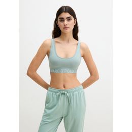 Marc O'Polo MARC O'POLO Damen Bralette "Essentials", Gr. M, gr&uuml;n, Single Jersey, Obermaterial: 95% Baumwolle, 5% Elasthan, BHs