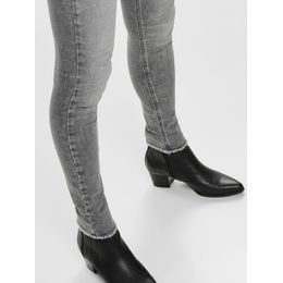 Only Damen Skinny-fit-Jeans "ONLBLUSH MID SK ANK RW REA0918 NOOS", grau, Gr. M, unifarben, Denim/Jeans, Obermaterial: 92% Baumwolle, 6%