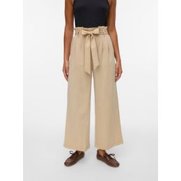 V&eacute;ro Moda VERO MODA Damen Paperbag-Hose "VMSYDNEY HW PAPERBAG ANKLE PANT NOOS"safari, Gr. XL, unifarben, Web, Obermaterial: 53% Viskose, 35% Polyester, 12%