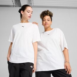 Puma Damen T-Shirt "ESS RELAXED TEE", wei&szlig;, Gr. XS, unifarben, Jersey, Obermaterial: 100% Baumwolle, Shirts, Kurzarm, Rundhalsausschnitt