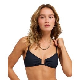 Roxy Damen Bandeau-Bikini-Top "Roxy Love Bralette", schwarz, Gr. S, Obermaterial: 91% Nylon, 9% Elasthan., Bikini-Oberteile