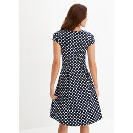bonprix Damen Jerseykleid "Jerseykleid aus Viskose-Mix", blau, Gr. 50, Obermaterial: 95% Viskose, 5% Elasthan, Kleider, f&uuml;r sommerliche Tage, aus