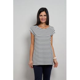 T-Shirt Seidel Moden "Otto exclusiv", Damen, Gr. 44, wei&szlig;, Jersey, Obermaterial: 96% Viskose, 4% Elasthan, regular fit taillenbedeckt, Rundhals, Shirts T-Shirt, MADE IN GERMANY