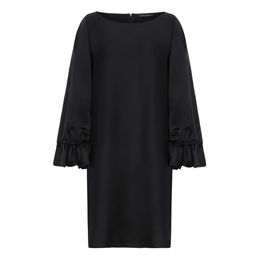 Midikleid Betty Barclay "Damen langarm", Damen, Gr. 40, Normalgr&ouml;&szlig;en, schwarz, Satin, Obermaterial: 100% Polyester, figurumspielend kurz, Rundhals, Kleider Midikleid