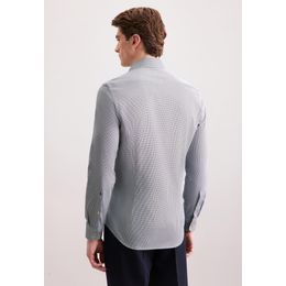 Seidensticker Herren Businesshemd "Schwarze Rose", grau, Gr. 40, bedruckt, 100% Baumwolle, Hemden, Slim 1/1 Kentkragen Druck